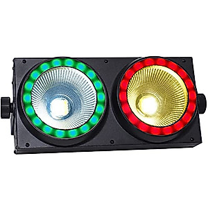 LED Stage Lights 200W LED COB Blinder Light with RGB Pixel DMX Controlled Sound Activated Auto Play DJ Light for Wedding Music Show Dance Party Stage Lighting
