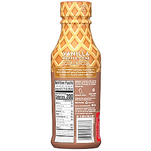 Community Coffee Vanilla Waffle Cone Iced Latte Ready To Drink, 13.7 Ounce Bottle (Pack of 12)