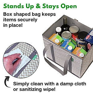 Creative Green Life Ultimate Shopping Bag 5-Pack – Reusable Grocery Box Bags (3) – Insulated Grocery Bags (2) – Premium Quality, Heavy Duty Tote Bag Set