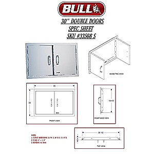 AMS PKG | Bull Outlaw 30" Drop-In Grill 4 pcs Package | Propane | FREE Bio-Ethanol Table-top Fire pit