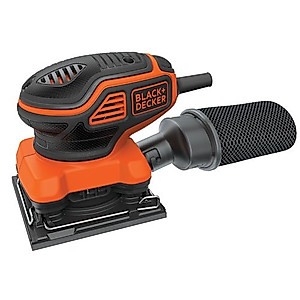 BLACK+DECKER Electric Sander, 1/4-Inch Sheet, Orbital with IRWIN QUICK-GRIP Clamps, One-Handed, Mini Bar, 6-Inch, 4-Pack (BDEQS300 & 1964758)