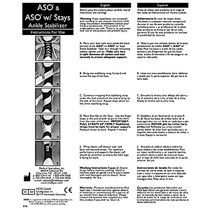 Med Spec 264014 ASO Ankle Stabilizer, Black, Medium