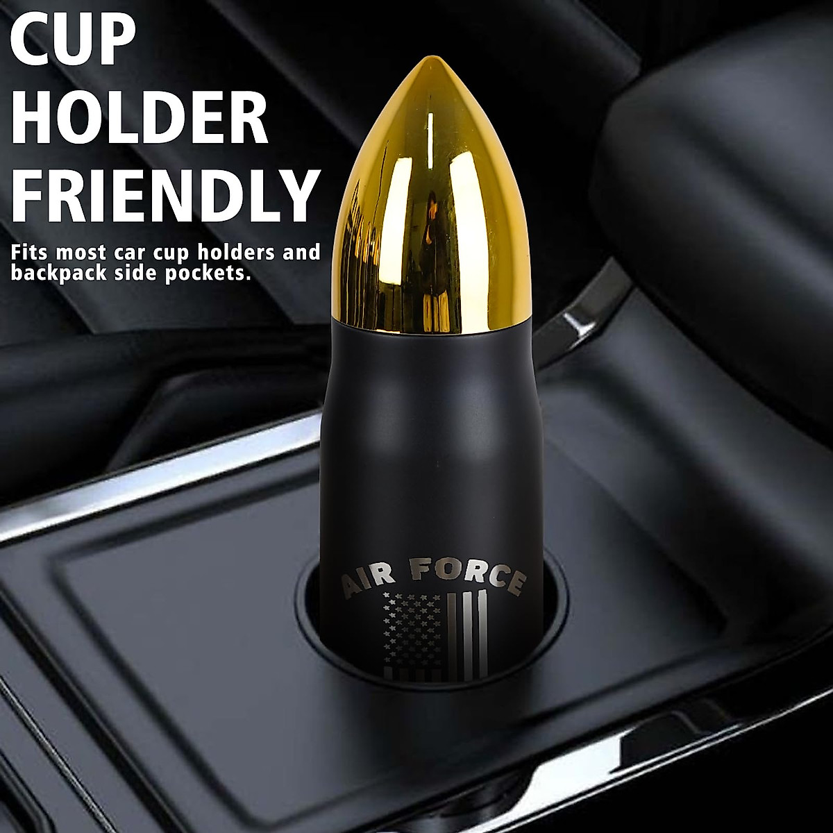 qchdln 17 OZ Veteran Bullet Tumbler with Lid - Ideal Gifts for Men Father's Day, Birthday, Veterans Day, Christmas - Perfect for Air Force, Navy, Army, Military & Veterans Cup