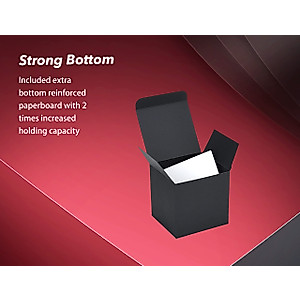 HUAPRINT Black Gift Box,Gift Boxes with Lids 5x5x5inch,24pcs Paper Gift Box Bulk,Gift Boxes for Presents,Birthday,Bridesmaid Proposal,Groomsmen Engagements,Baby Showers,Christmas,Wedding Party Favor,Cupcake,Crafting,Holidays