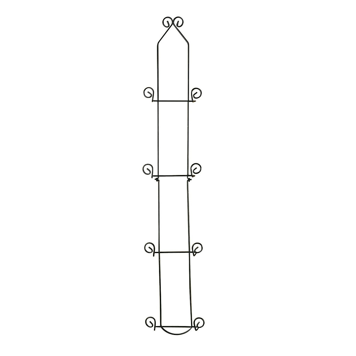Tripar 4 Tier Vertical Black Plate Rack for Collectible Plates, Plaques, Dishes, & China