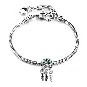 TGLS Family Tree of Life Dream Catcher Charms With Leaf Tassel Family is Forever Beads Compatible with Pandora Charms Bracelets