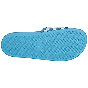 adidas Originals Women's Adilette Slides Sandal, Sky Rush/White/Blue Rush, 6