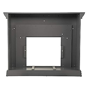 SEI Furniture Dakesbury Faux Stone Color Changing Electric Fireplace, Gray