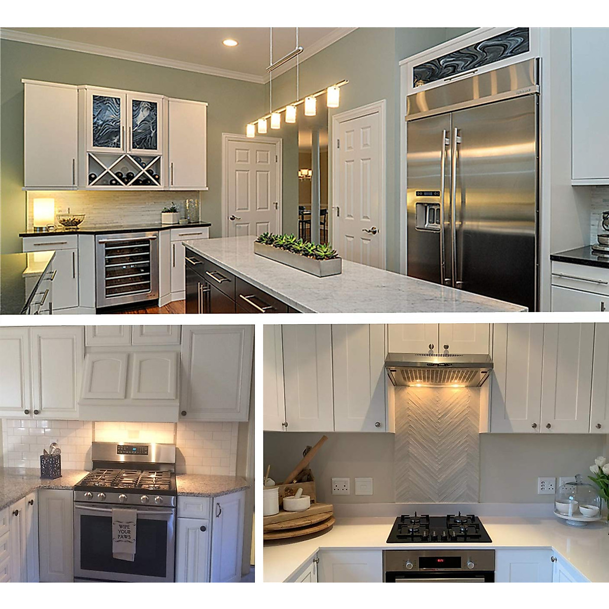 Yanhesen E17 Led Bulb Dimmable 8W Under Microwave Over Stove Light,Warm White 3000K 75W Halogen Equivalent,AC110-130V 360 Degree E17 Intermediate Base Light 4-Pack