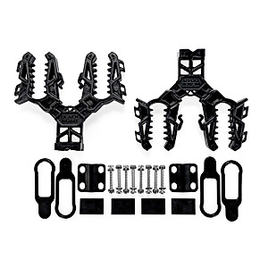 Black Boar UTV/ATV Double Gun & Tool Mount - Features Flexible Non-Marring Teeth for Better Grip - includes Rubber Base Plate Pads - Max Carry Weight of 15lbs (66030)