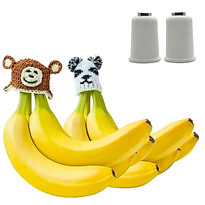 Nana Hats 3-Pack Bundle | Keep Bananas Fresher For Longer | As Seen on Shark Tank | Includes Monkey, Panda, and 2 x Large Size BPA-Free Silicone Cap With Magnet