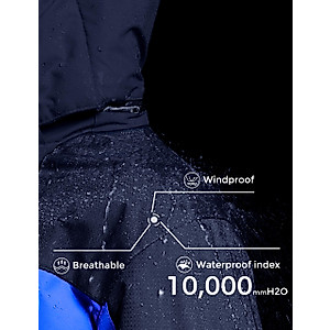 ZSHOW Boys' Ski Jacket Waterproof Thick Winter Snow Coat with Detachable Hood(Blue,14-16)