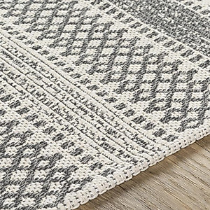 Mark&Day Area Rugs, 8x10 Stone Global Silver Gray Area Rug, Charcoal White Cream Carpet for Living Room, Bedroom or Kitchen (7'10" x 10'2")