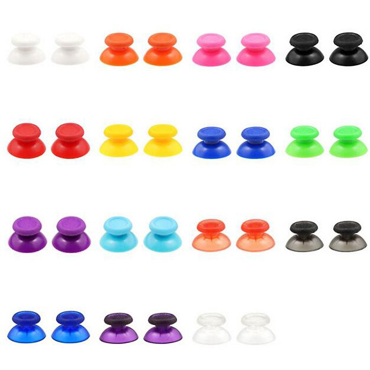 2 x Thumbsticks Thumb Grip Stick Joystick Cap for PS4 Game System Controller - Clear Purple