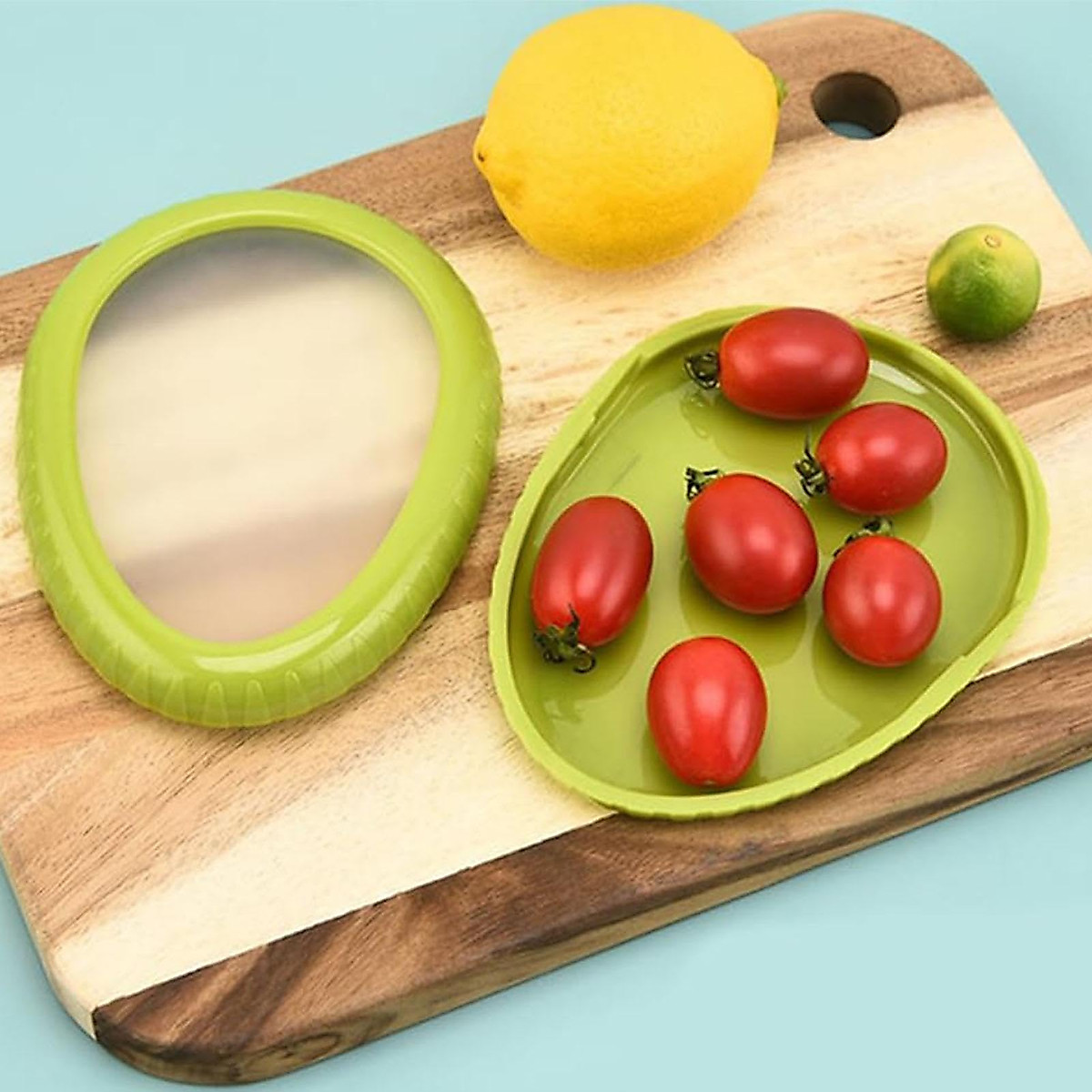 Generic Avocado Storage Organizer, 2pcs Avocado Saver Refrigerator Saver Keeper Storage Box, Fruit and Vegetable Storage Containers for Fridge, Reusable Silicone Fruit Organiser, IAM56N3SAX51KRKP1F6C