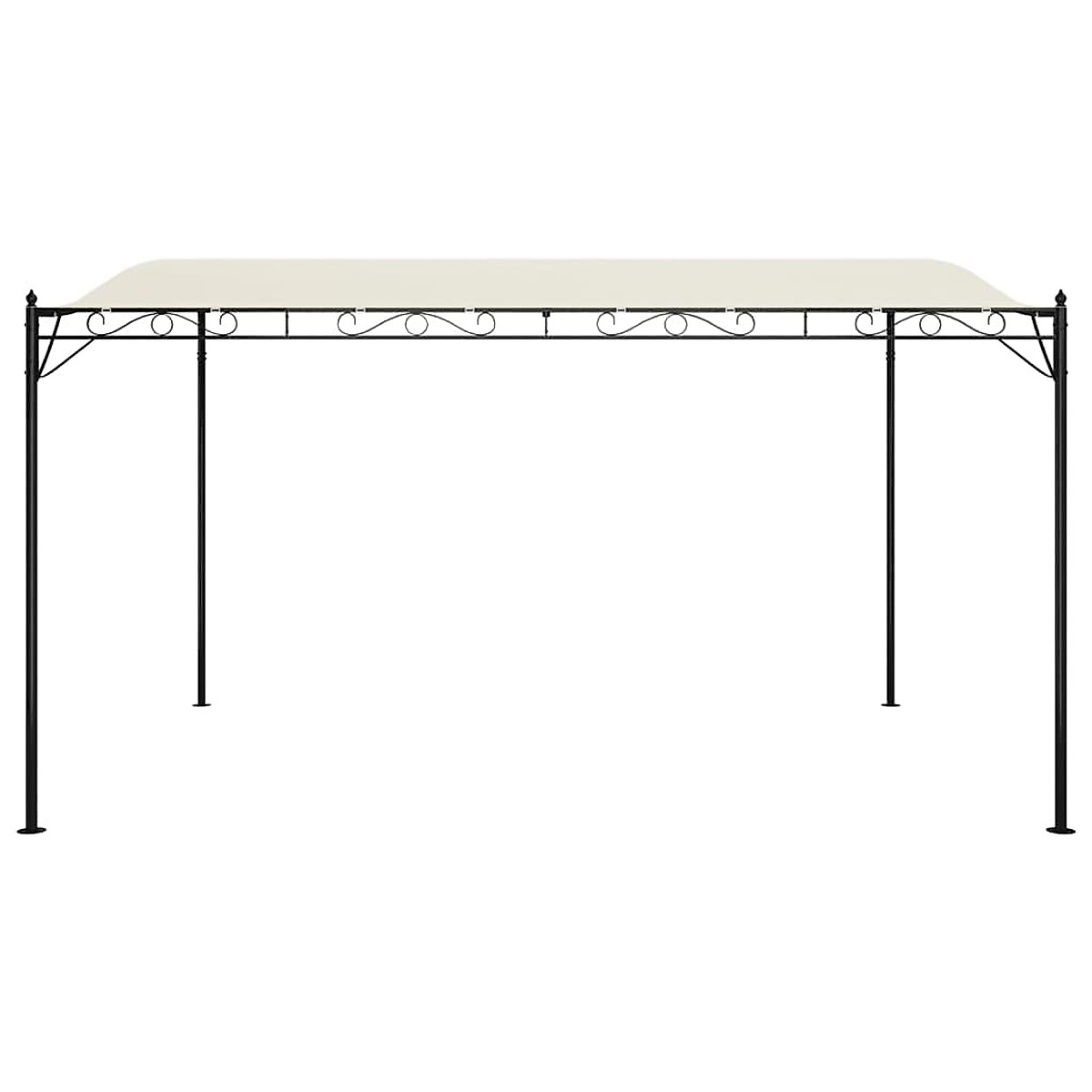 Canopy Cream,Backyard Gazebo,Hardtop Gazebo,Outdoor Gazebo, Garden Gazebo,Camping Gazebo,3 Middle Bars on Top Roof,for Barbeque, Deck,Garden Party,Markets,13.1'x9.8' 0.6 oz/ft² Fabric and Steel