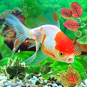 9 Pieces Betta Hammock Bed Leaf Silk Plants Aquarium Pad Artificial Fish Tank Rest Spawning Bed with Suction Cup Aquarium Fish Tank Plant Leaves Decorations for Resting Simulating Habitat, 9 Styles