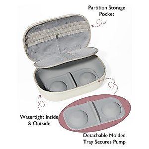 Momcozy S12 Pro Hands-Free Breast Pump Gradient Gray & Breast Pump Bag for Hands-Free Wearable Breast Pumps（Holds 2 Pumps）
