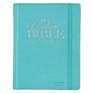 KJV Holy Bible, My Creative Bible, Faux Leather Hardcover - Ribbon Marker, King James Version, Teal w/Elastic Closure (KJV Creative Editions)