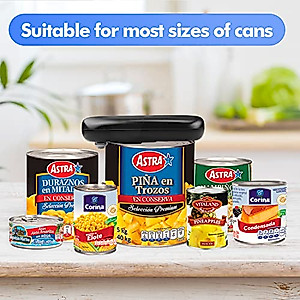 Rechargeable Electric Can Opener: Open Cans with A Simple Push of Button - Smooth Edge, Food-Safe, Automatic Handheld Can Opener for Seniors with Arthritis, Practical Kitchen Gadgets(Black)