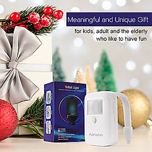 Aomofun Toilet Night Light[2 Pack] with Motion Sensor Activated LED, Rechargeable & 16 Color Changing Fun Inside Glow Bowl - Perfect Bathroom Gadget and Unique Stocking Stuffer for Dad, Men, Kids