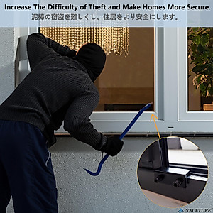 4 Pack Window Locks Door Security Bar for Vertical & Horizontal Sliding Door Locks - Window Stoppers Child Safety Locks Heavy Duty Aluminum Alloy Inside Window Track for Home Improvement, Protection