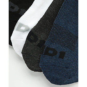 AND1 Men's Socks - Athletic Cushion Low Cut Socks (24 Pack), Size 6-12.5, Navy Assorted