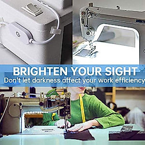 GELENZ Sewing Machine Light,30 LED Lighting Strip kit Cold White 6000k with Touch dimmer and USB Power,Fits All Sewing Machines (2pack)