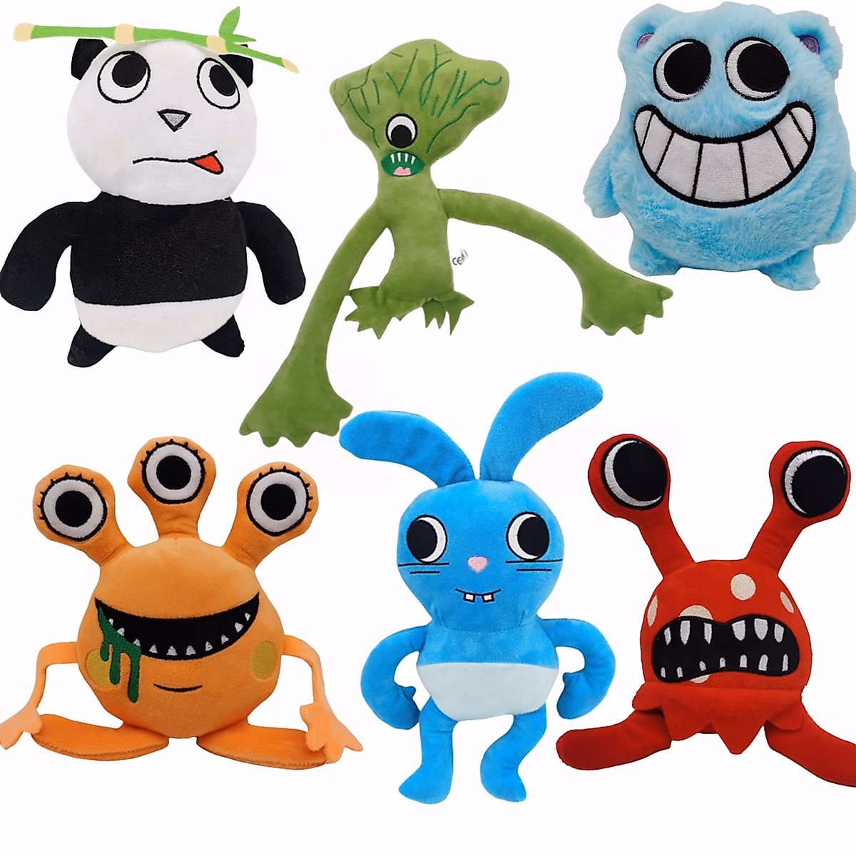 RUYOMS Garten of Banban Plush, 6Pcs Garten of Ban Ban Plush Monster for Kids, Garten of Banban Plushies Toy for Kids Fans Gift (6PCS-B)