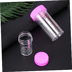 NUOBESTY 2 Set Scales Measuring Cups Test Tubes Laboratory Liquid Measuring Cup Laboratory Tube Liquid Measure Cup Chemistry Test Tube Screw Cap Test Tubes Lab Tubes Beaker Red Pp re-usable