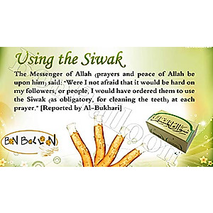 bonballoon Sewak Siwak Meswak Miswak Sticks Stick Al Muslim Natural Herbal Toothbrush Vacuum Sealed Arak Peelu Natural Flavored Brush Tooth Toothbrush 100% Organic (Three (3) Toothstick)