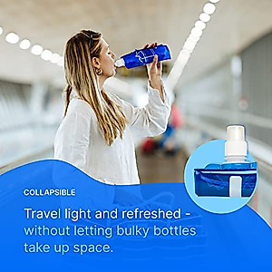 Best Collapsible Water Bottle BPA Free (10-Pack) For Gym, Sports, Teams, Hiking, Camping, Biking, Outdoors, Beach, Traveling, Yoga & More, Lightweight, Foldable, Reusable, 16.9oz Hydration-On-The-Go!