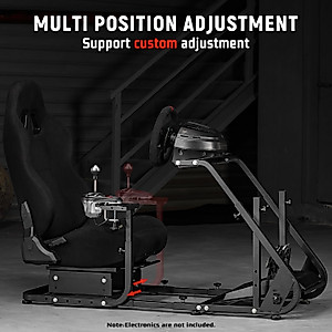 Dardoo G29 Racing Simulator Cockpit with Seat Fit for Logitech/Thrustmaster/Fanatec G25 G27 G923 T150,Steering Wheel Cockpit,Not Include Wheel, Pedal and Shifter
