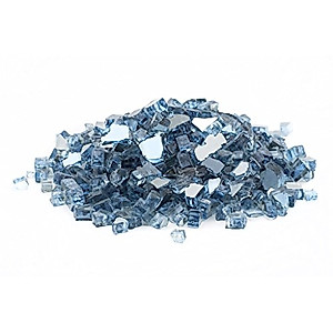 Margo Garden Products 1/2" 25lbs Dragon Glass, 25 lb, Sky Blue