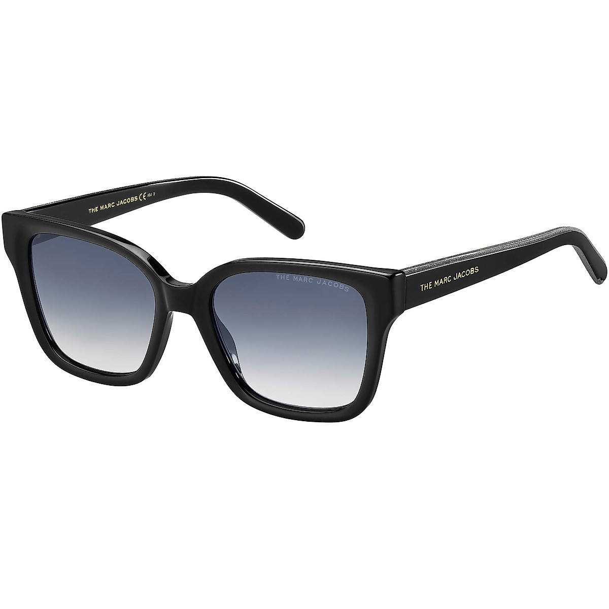 Marc Jacobs womens Marc 458/S Sunglasses, Black/Gray Shaded, 53mm 19mm US