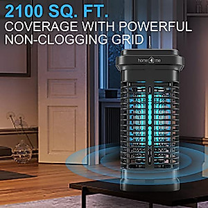 Home4me Bug Zapper Indoor and Outdoor 20W, Electric Mosquito Zapper 4200V, Mosquito Killer, Waterproof Mosquito Trap Outdoor, Mosquito Lamp, Electronic Insect Fly Zapper for Home Backyard Patio