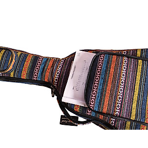 MUSIC FIRST 0.9" (23mm) Padded Country Style 36 inch Soft Guitar Case, Travel Guitar Bag, 36" Guitar Backpack (FIT FOR 36~37 inch, 3/4 Junior Size GUITAR, CHECK PHOTO No.2 AND MEASURE YOUR GUITAR!)