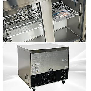 Under Counter Freezer 36" Stainless Steel Commercial Freezer NSF 2 doors 2 shelves, capacity 8 cuft 0°F to -8°F 115V/60HZ Restaurant- UUC36F