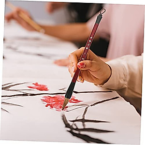 COHEALI 3pcs Langhao Writing Brush Japanese Stationery Set Calligraphy Pen Set Portable Brush Chinese Calligraphy Painting Brushes Wolf Bamboo Brushes Set Calligraphy Ink Wood Wooden Japan