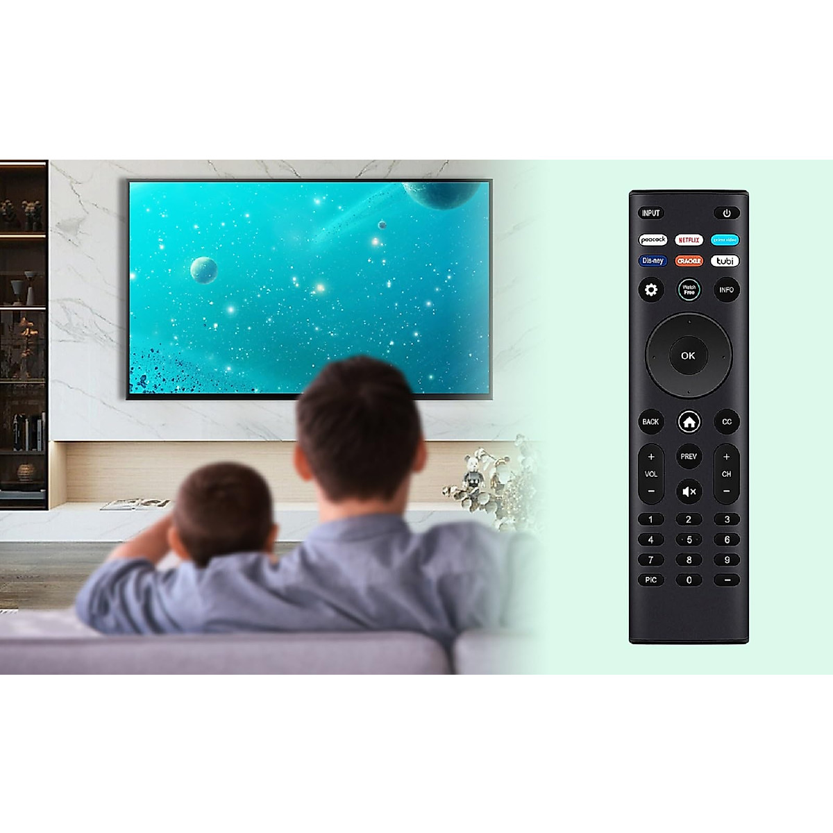 XRT140 Replace Remote Control fit for VIZIO D Series LED Smart TV D40f-J09 D43f-J04 D32f4-J01 D32f-J04 D32h-J09 D24f4-J01 D24h-J09 D24f-J09 (V3)