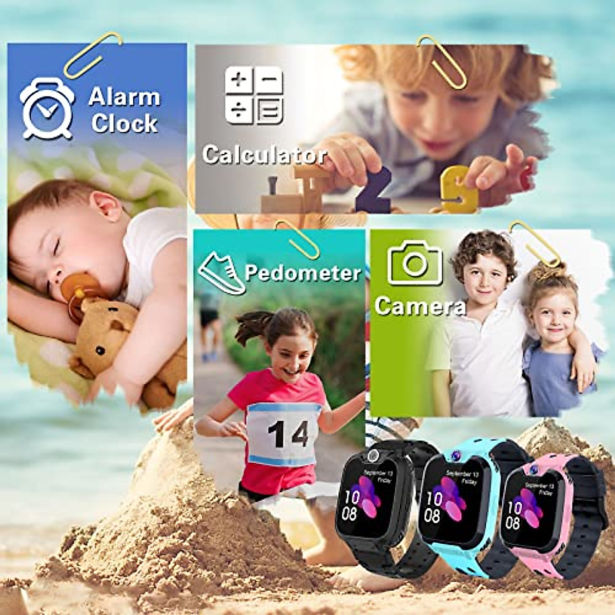 INIUPO Kids Smart Watch for Boys Girls - Smartwatches with Camera 26 Puzzle Games Alarm Music Video Calculator Torch Children Birthday Gifts Toys Toddler Wrist Watch for Kids Ages 4-12 Years (Black)