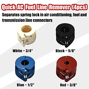 Fuel Line Disconnect Tool Set - Master Quick Disconnect Tool for AC Fuel Line System, Red