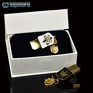 TOPMORE NR Series USB 3.0 The Capets Logo Design Flash Disk Portable High Read Speed Memory Stick (64GB, White & Gold)