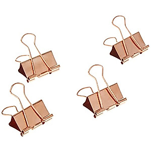 U Brands Desktop Accessory Kit, Office Supplies Set, Wire Metal, Rose Gold, 10-Pieces