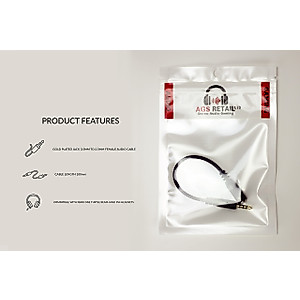 AGS Retail Ltd Compatible Replacement Chat Adapter Cable for Turtle Beach Headsets – 10cm, Black, Audio Cable with Slim Mould Design, 2.5mm Female Input to 3.5mm Male Output | Gaming Accessories