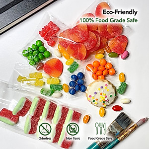 Seal Fresh Self Sealing Cellophane Bags - 4" x 6" (200 Count) - Clear Plastic Resealable Cello Bag - Cellophane Treat Bags, Cookie Bags for Packaging, Candy bags, Cello Bags, Pastry Bags