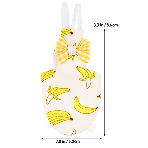 Ipetboom Rope Cotton Cockatiel Bird Pet Light Parrot Supplies Macaw Washable Nappy- Training & Harness Parakeet Suit Adjustable Budgie Clothes Pad Nappies Yellow Flight Pee Breathable S