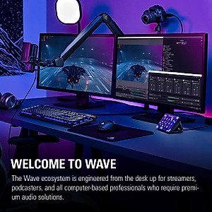 Elgato Wave Mic Arm - Premium Broadcasting Boom Arm with Cable Management Channels, Desk Clamp, 1/4" Thread Adapters, Fully Adjustable, perfect for Podcasts, Streaming, Gaming, Home Office, Recording