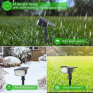 VERCIFO Solar Spot Lights Outdoor, 46LED Bright Solar Spotlight, IP65 Waterproof Solar Landscape Lights, Auto On/Off 3 Brightness Modes Solar Outdoor Lights for Garden Walkway 2 Pack Cold White