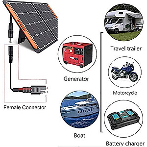 SolarEnz DC8mm Female to SAE Connector Perfectly Compatible with Solar Panel Solar Plug Outlet RV Solar Plug Power Pack Portable Power Station